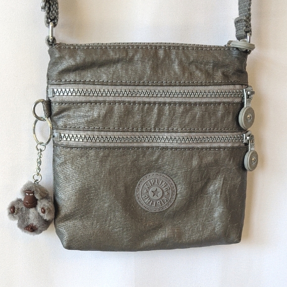 Kipling | Bags | Kipling Silver Crossbody Bag With Adjustable Straps ...